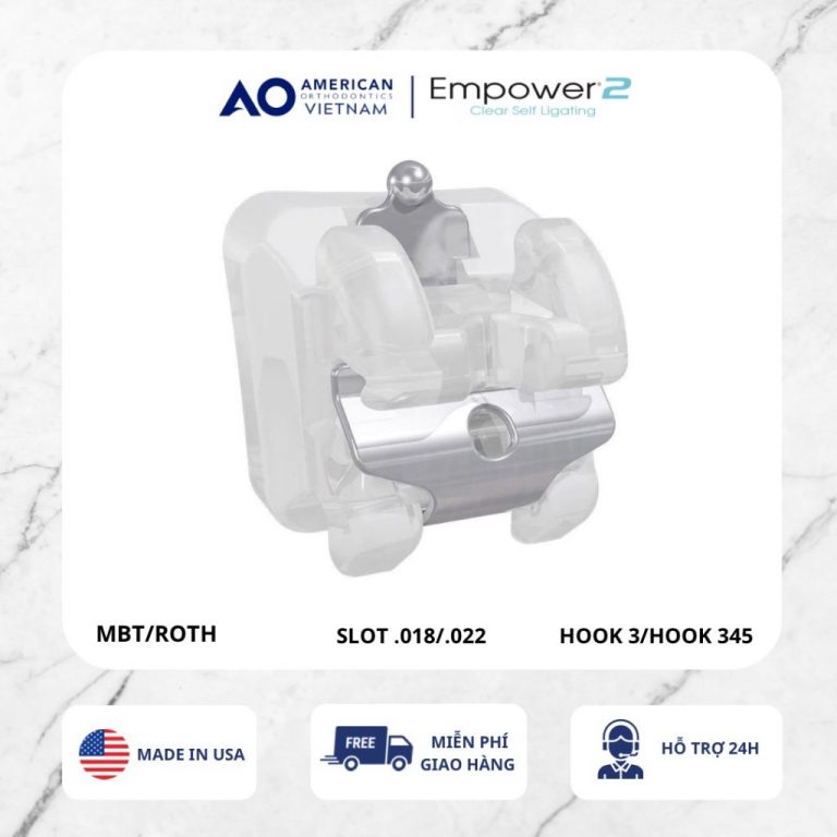 Mắc cài sứ tự buộc EMPOWER CLEAR (20 chiếc/bộ) – Vật Liệu Chỉnh Nha AO ...